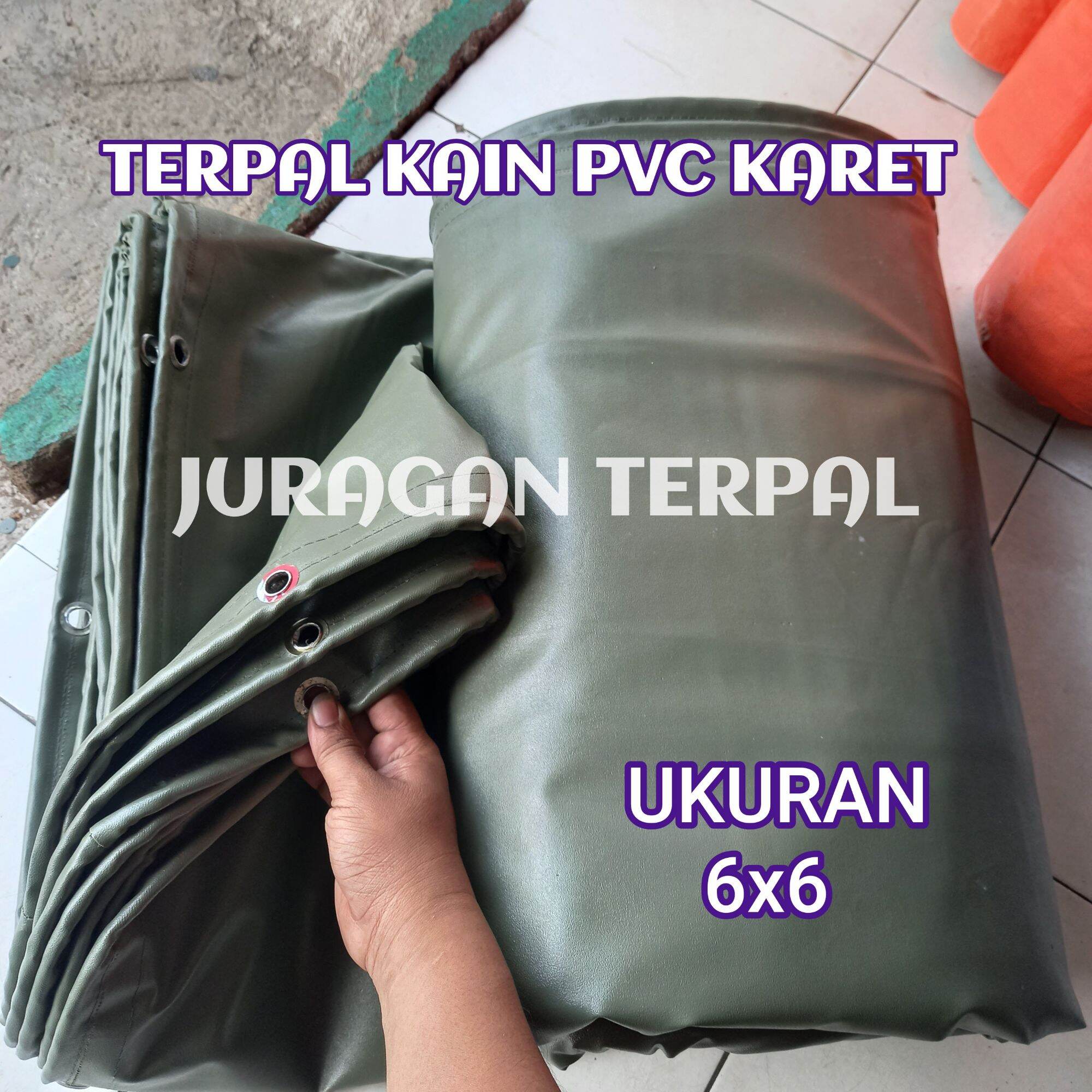 terpal kain cv tentara pvc karet ukuran 6x6 | Lazada Indonesia