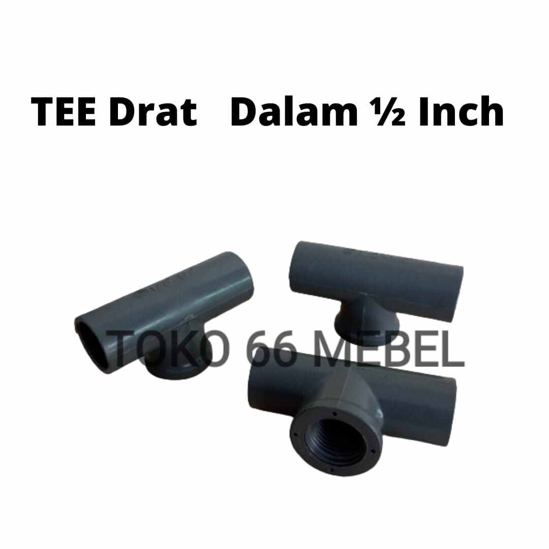 GROSIR MURAH Faucet Tee 1/2 inch MASPION ASLI / T Drat Dalam (FT) PVC / Tee Drat Dalam 1/2 inch ...