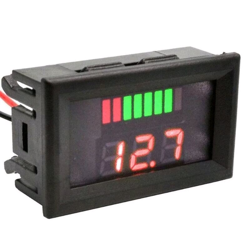 Voltmeter Indikator Aki Accu 12V 24V Tester Kapasitas Baterai Lithium ...