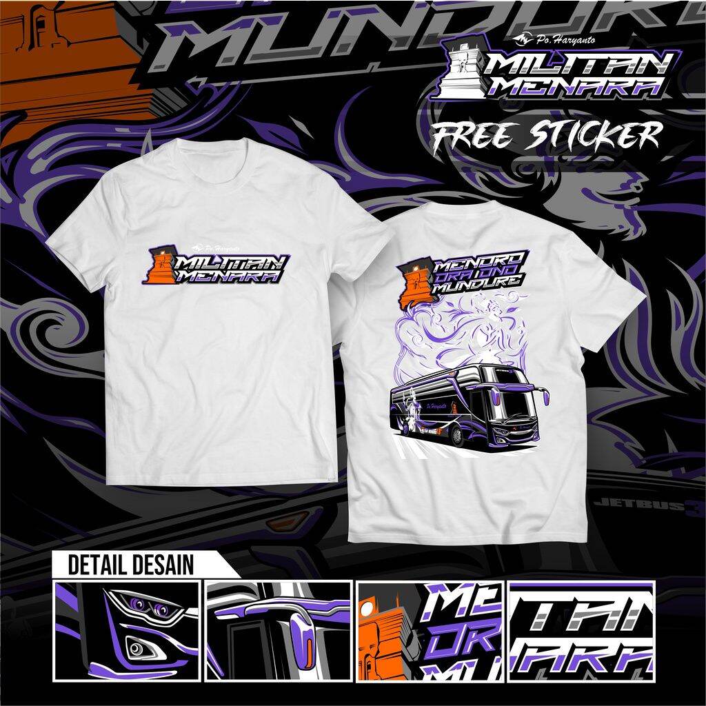 Kaos Baju Bus Mania Bismania PO Haryanto Jetbus 3 Mercedez Benz Adi ...