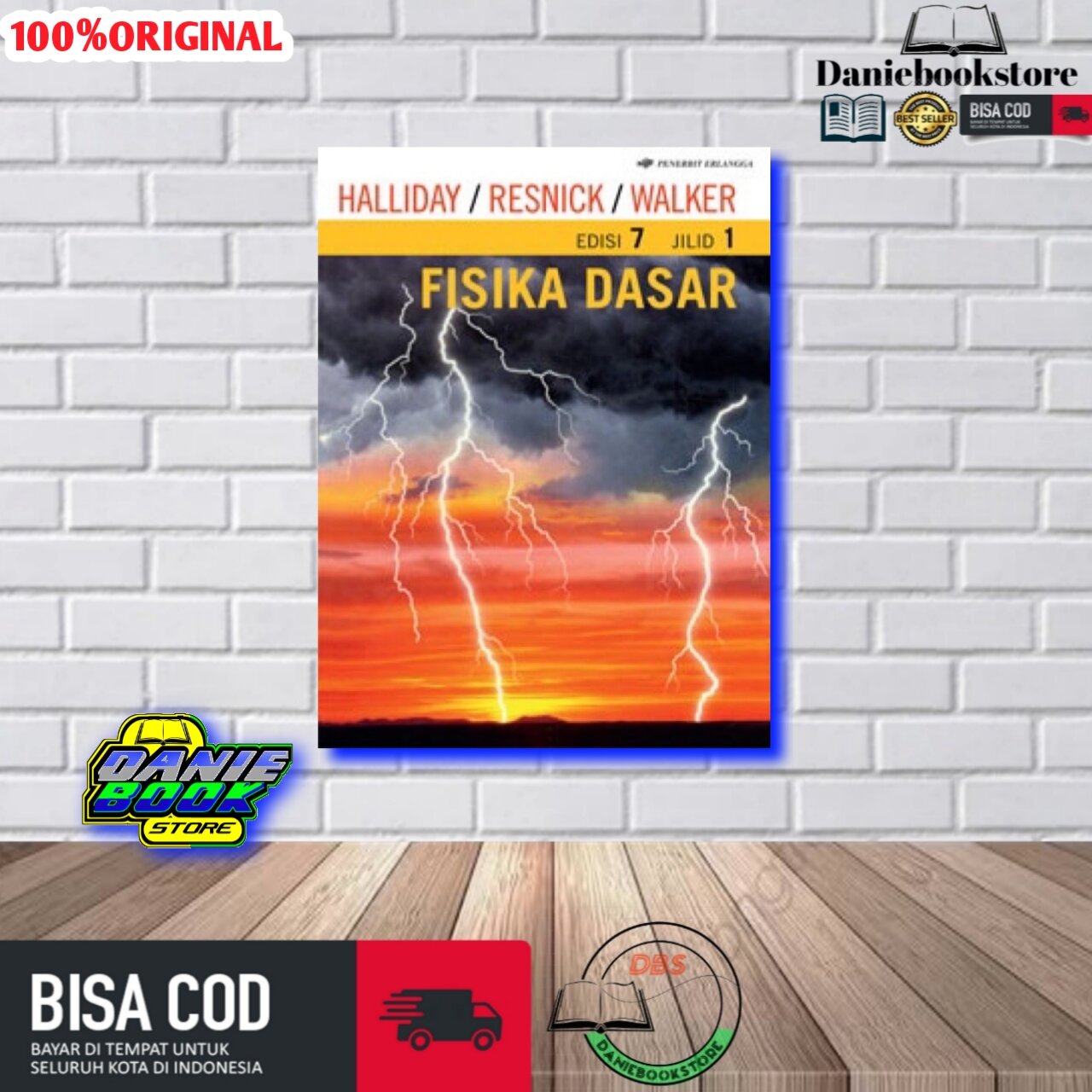 ORIGINAL FISIKA DASAR HOLLIDAY EDISI 7 JILID 1 PENERBIT ERLANGGA. BUKU BARU DAN ORIGINAL ...