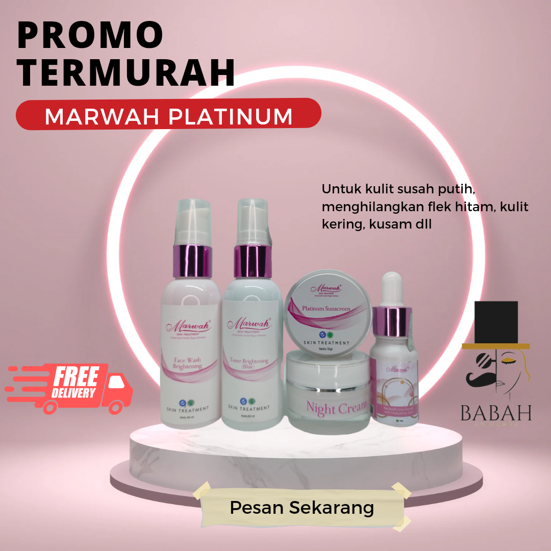 MARWAH SKINCARE PLATINUM UNTUK KULIT SUSAH PUTIH | Lazada Indonesia