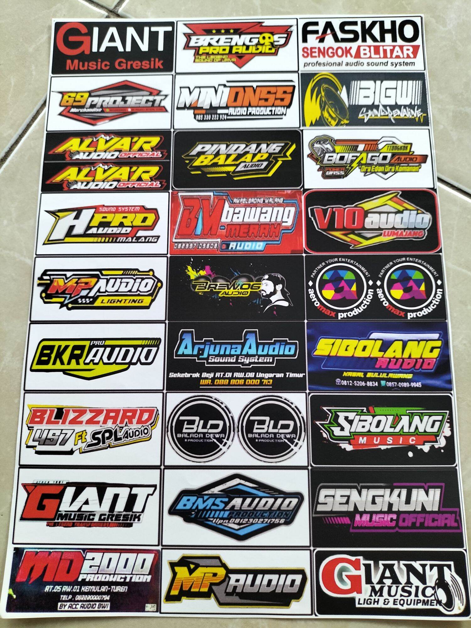 Stiker Sound | Stiker 1 Lembar | Stiker Pack Ukuran 21cmx31cm | Lazada ...