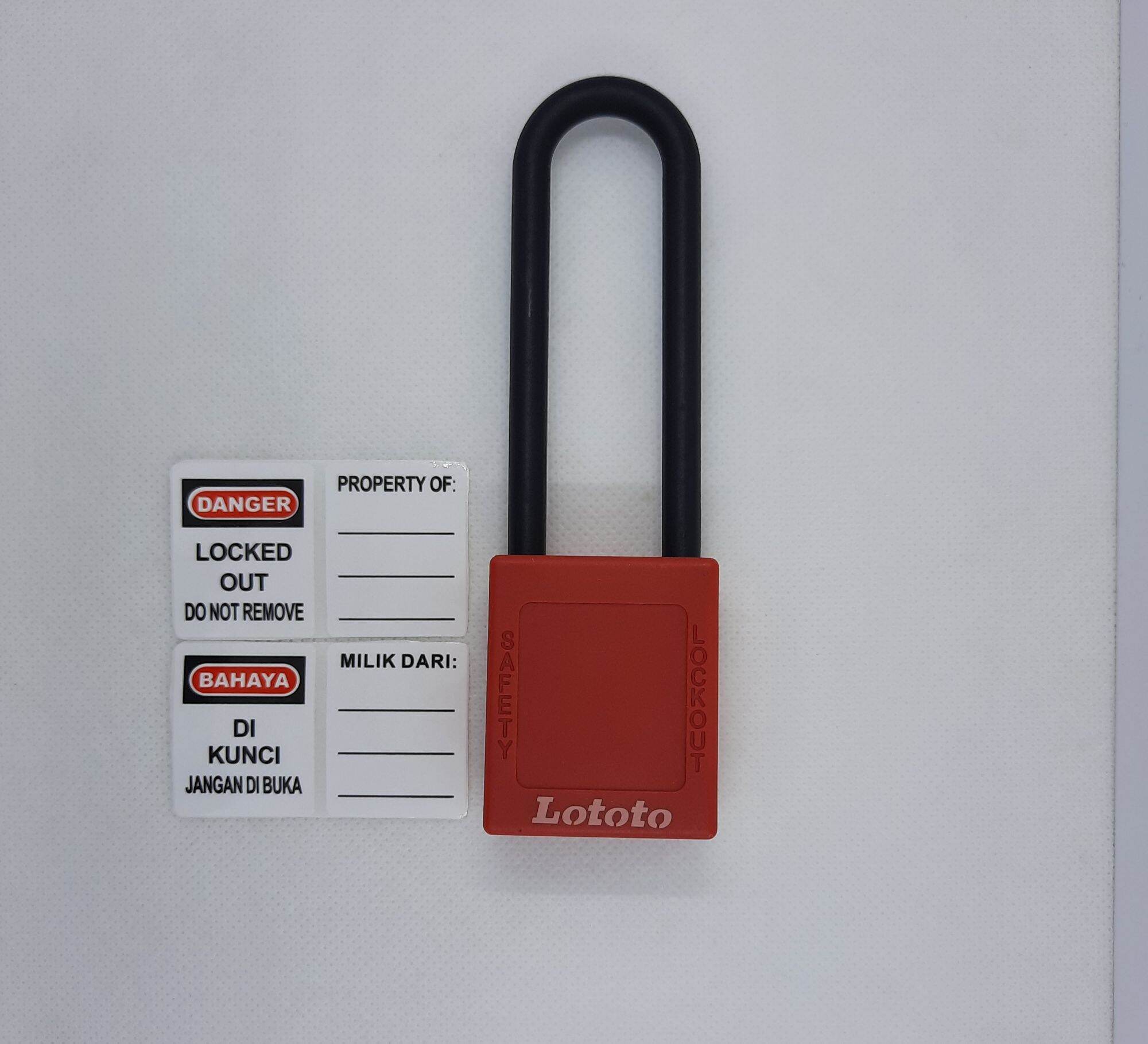 Gembok LOTOTO L406LT Padlock Safety Lockout Tagout Leher Nilon Panjang ...