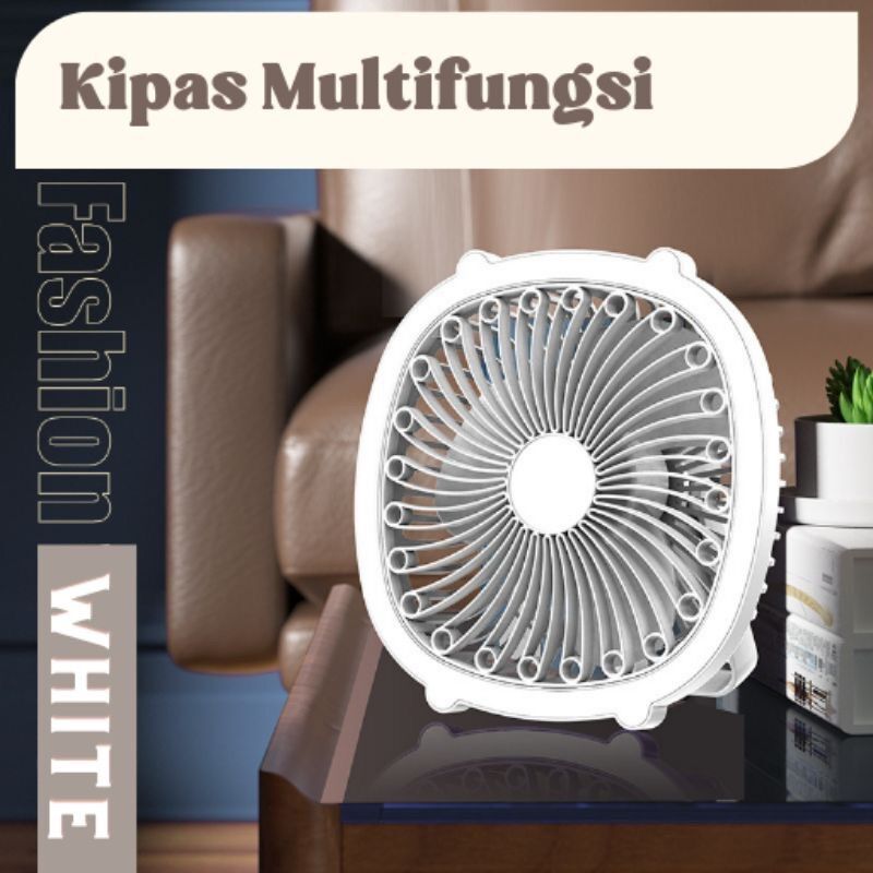 Kipas Angin Portable 4in1 Dengan Lampu LED Kipas Angin Lipat USB Kipas ...