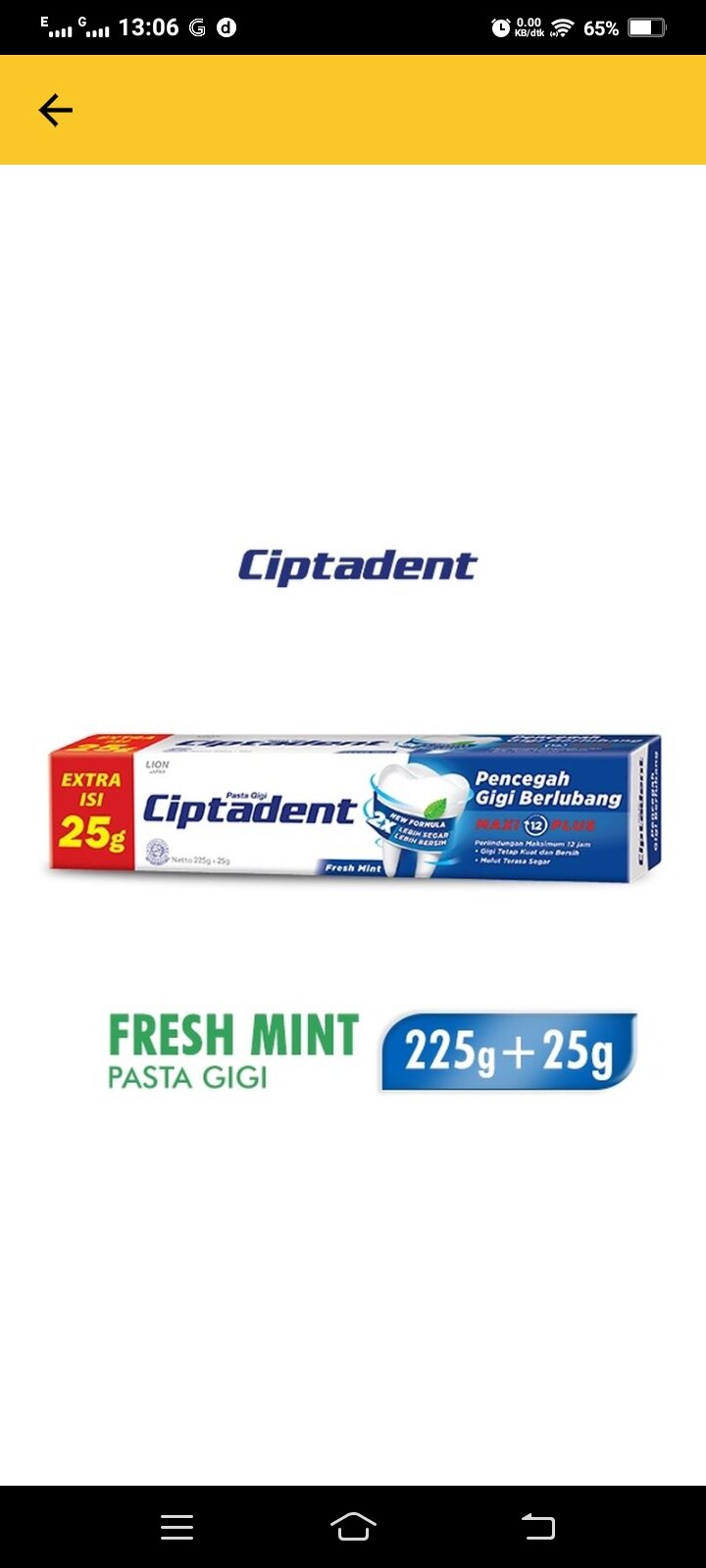PASTA GIGI CIPTADENT FRESH MINT 225g | Lazada Indonesia