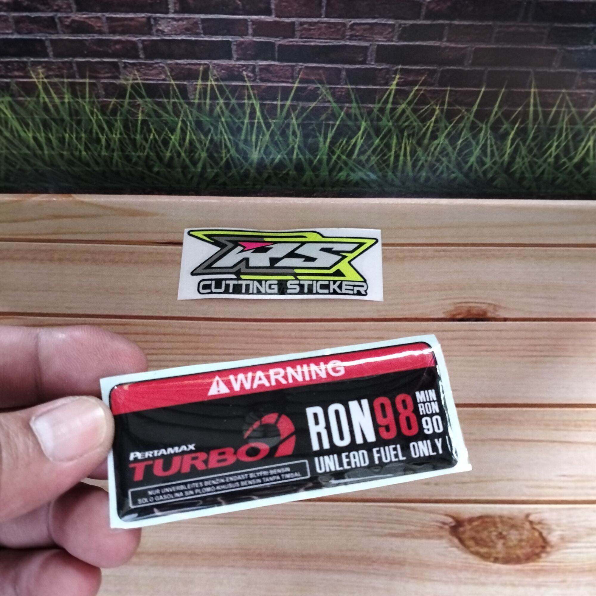 sticker timbul warning bahan bakar sticker Ron 90 | Lazada Indonesia