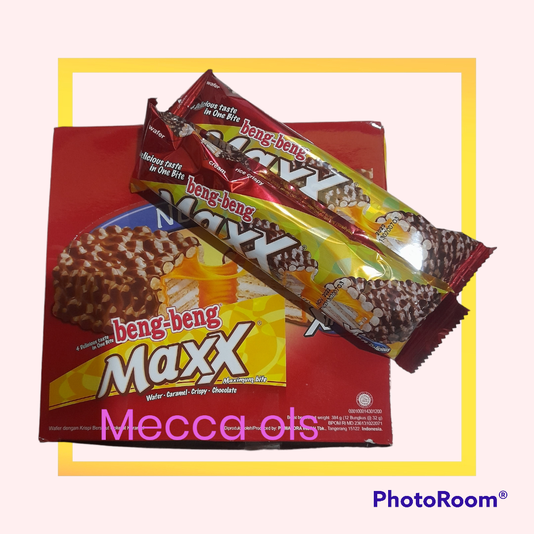 Beng-beng maxx wafer cokelat crunchy wafer caramel crispy chocolate 32 ...