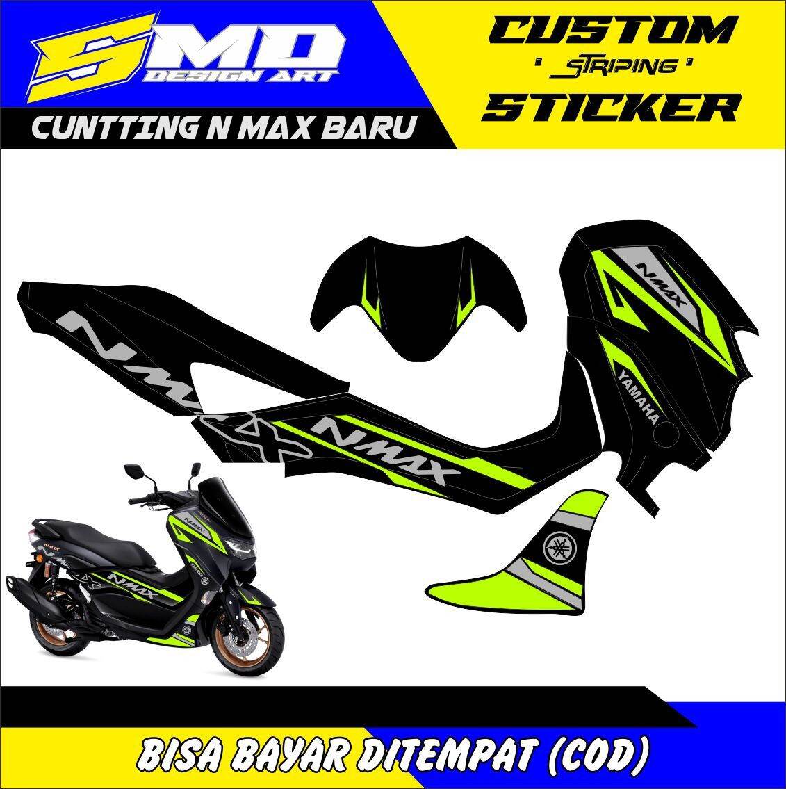 CUTTING STICKER NMAX NEW STIKER NMAX ALL NEW BARU STRIPING VARIASI NMAX ...