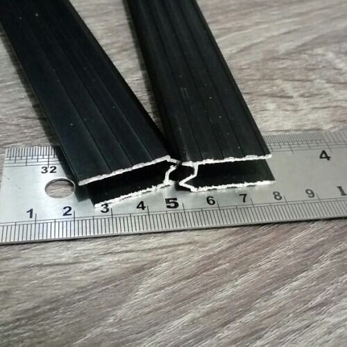 Lis alumunium list U hardcase siku U warna HITAM panjang 3 meter ...