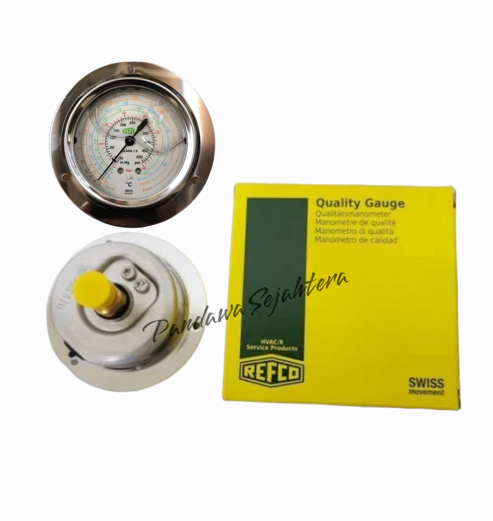 Meteran Refco High Pressure MR-305-DS / Pressure Gauge Refco With Oil | Lazada Indonesia
