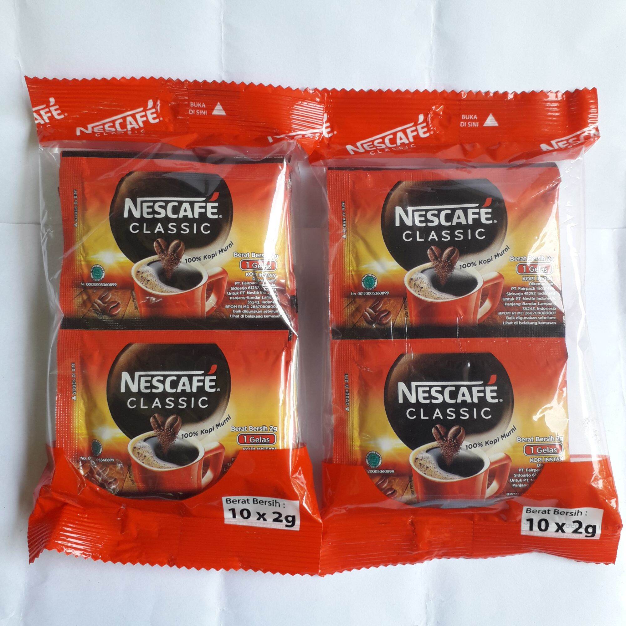 Nescafe Classic 2 renceng (20 pcs x 2 gram) | Lazada Indonesia