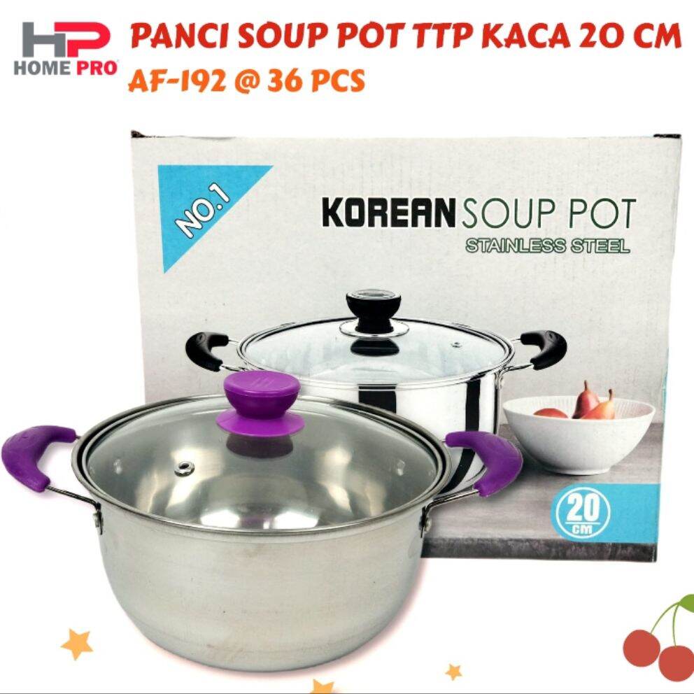 Panci Korean Soup Panci Rebus Stainless steel 20 cm Tutup kaca | Lazada ...