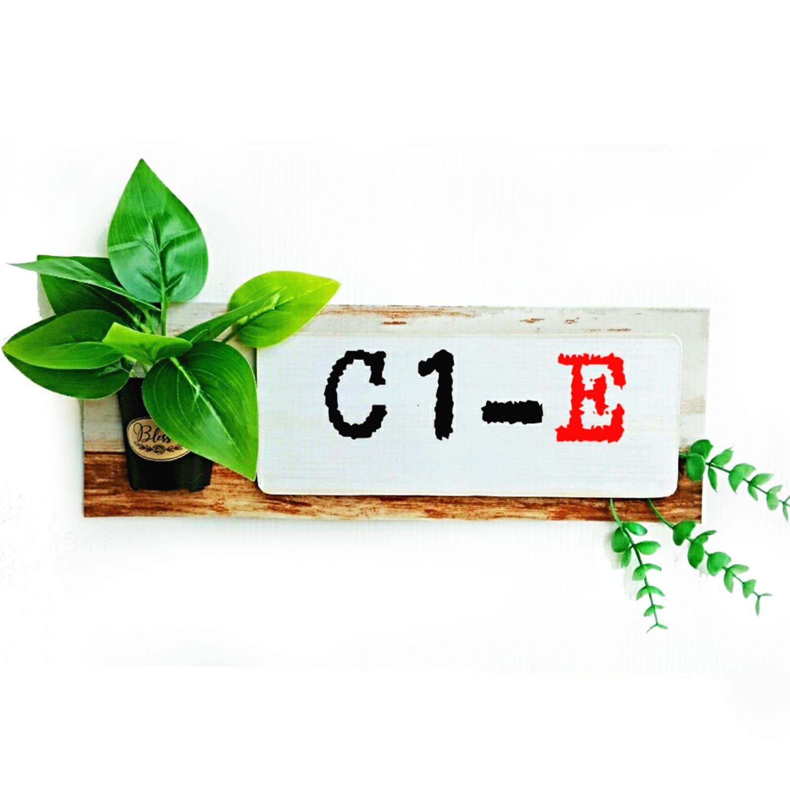 Sign Board 3D Tanaman Daun Artificial Hiasan Dinding Pintu ...