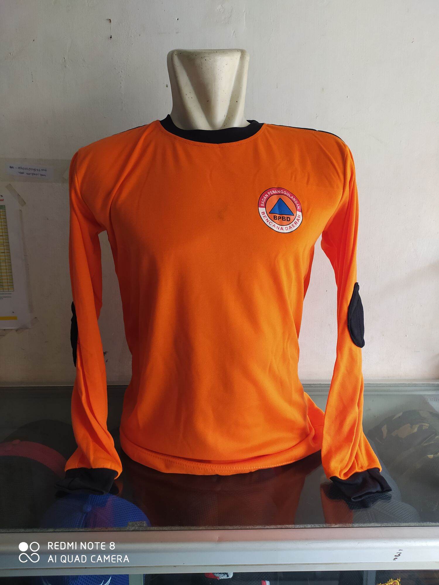 Kaos BPBD lengan panjang warna orange/ Kaos badan penanggulangan ...