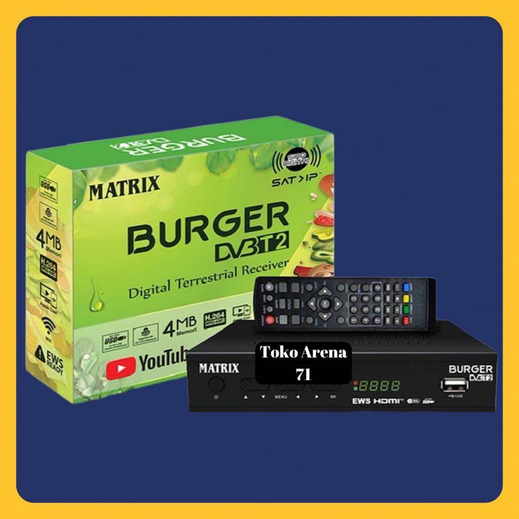 SET TOP BOX MATRIX BURGER HIJAU DVB T-2 TVR TV DIGITAL RECEIVER | Lazada Indonesia