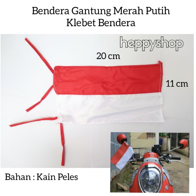 Bendera Gantung Merah Putih Klebet Bendera Motor Bendera Mini | Lazada ...