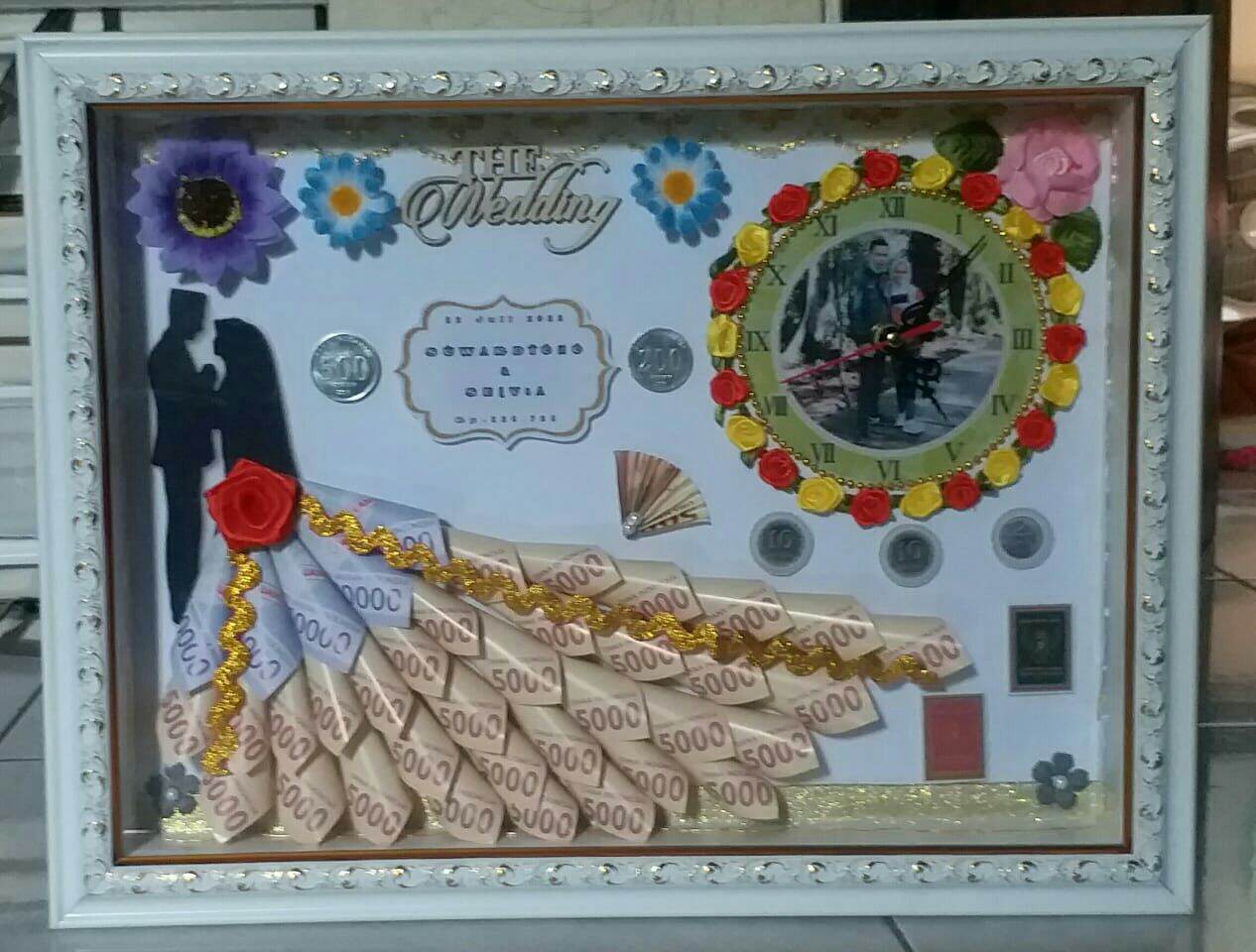 BINGKAI FRAME PAKET MAHAR NIKAH GAUN SILUET PENGANTIN 30X40CM | Lazada ...