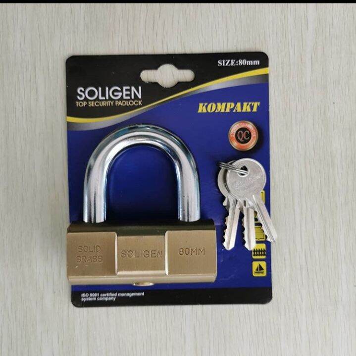 Gembok balok kuningan 80 mm soligen | Lazada Indonesia