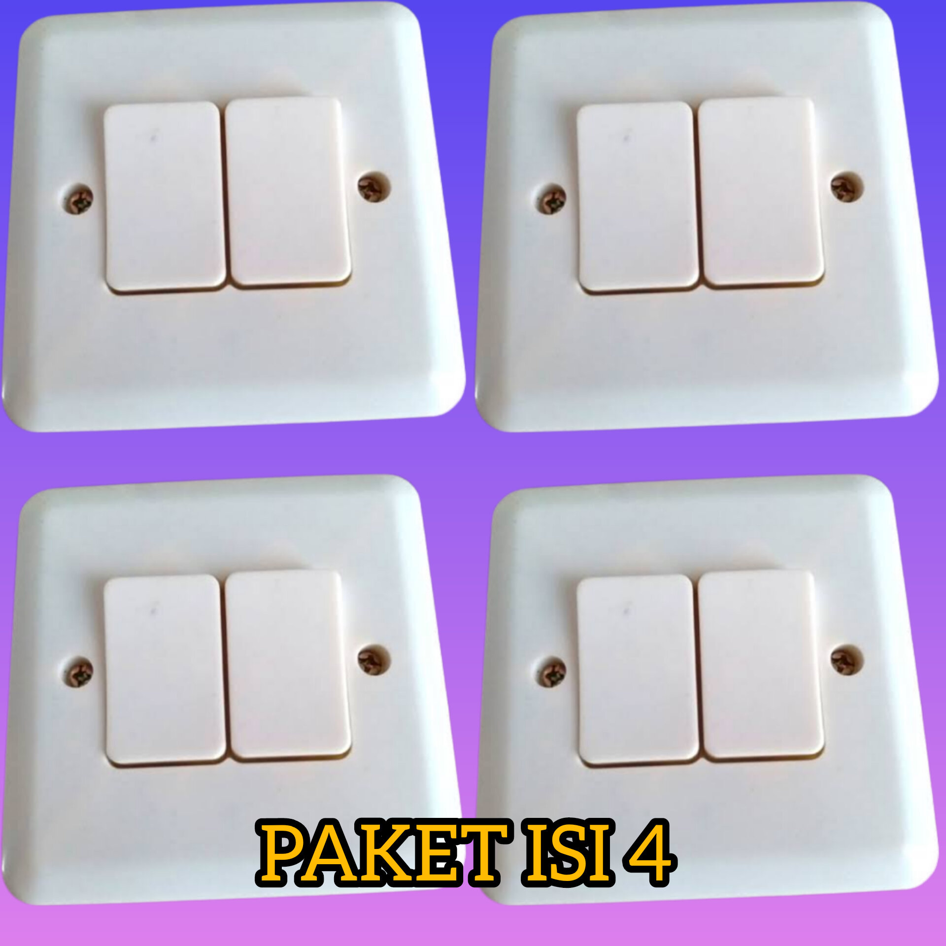 Paket isi 4 saklar listrik seri dekta, saklar lampu on off | Lazada ...