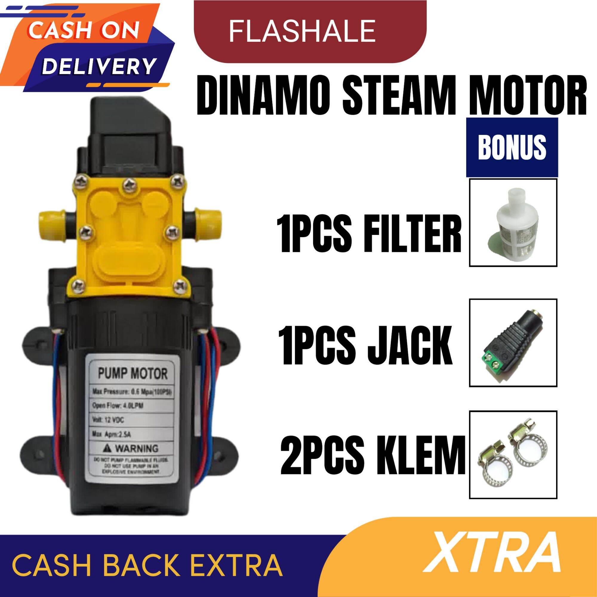 Dinamo Pompa Dc 12 Volt / Pompa Air DC 12v 100 PSI / Pompa DC Tekanan ...