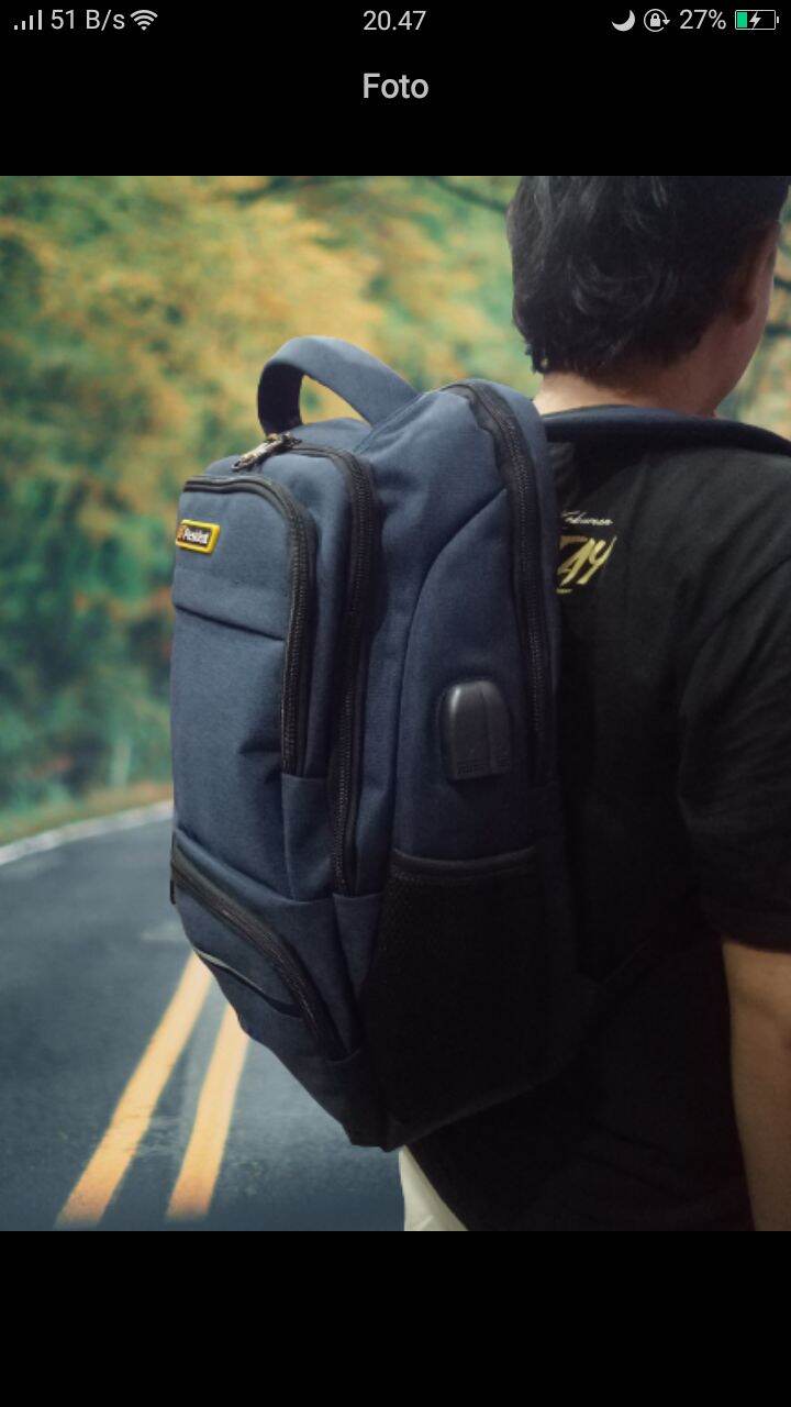 ransel president BP1875-26D usb dan kabel/tas sekolah president ...