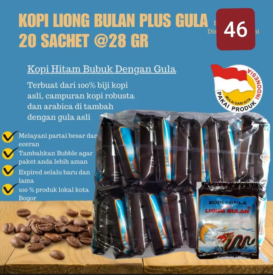 KOPI LIONG BULAN KHAS BOGOR 1 PACK 20 pcs. | Lazada Indonesia