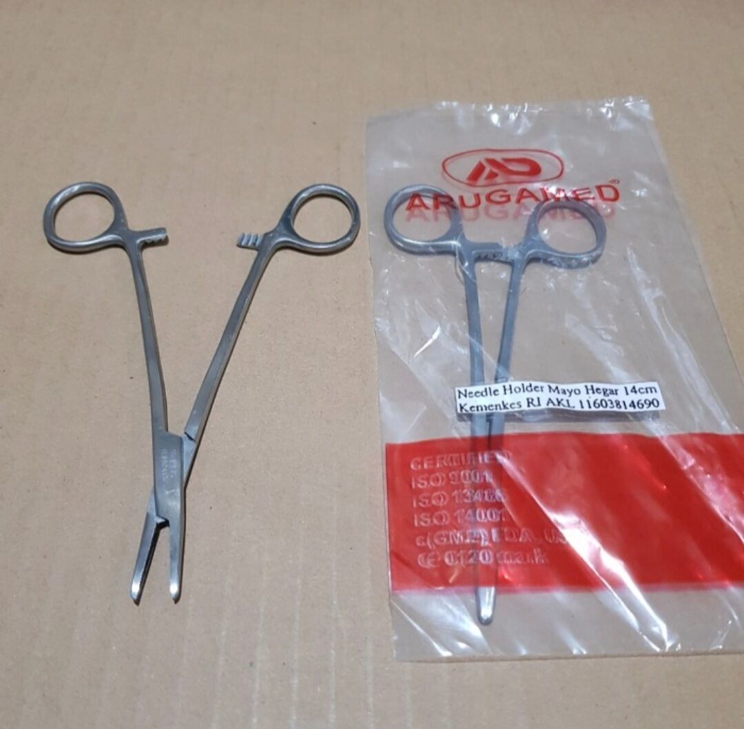 Needle Holder 14cm / Nalpuder / Needle Holder Mayo Hegar | Lazada Indonesia