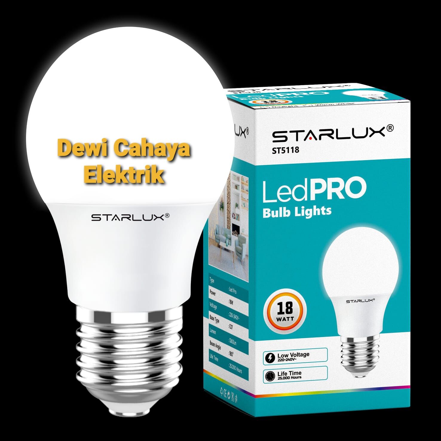 Starlux LED PRO 18W - Bohlam Lampu LED 18W Cahaya Putih E27 SNI - Lampu ...