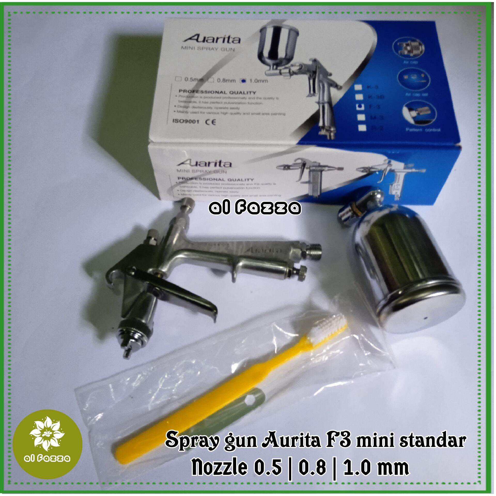 spray gun full set Auarita f3 Mini Standar dan modif Nozzle 0.5 |0.8 ...