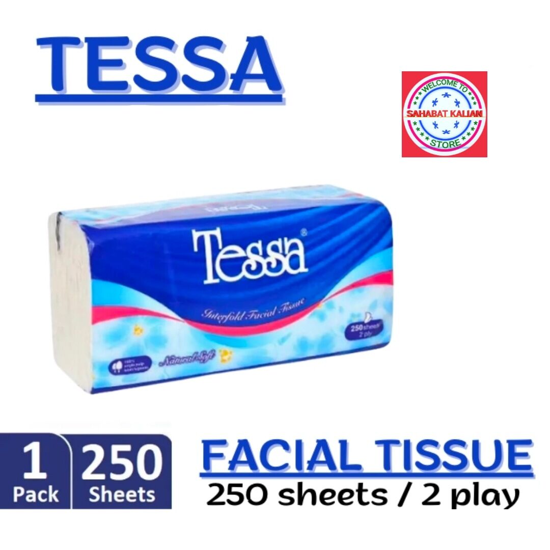 TISSU TESSA NATURAL SOFT FACIAL TISSUE 250 SHEETS 2 PLY | Lazada Indonesia