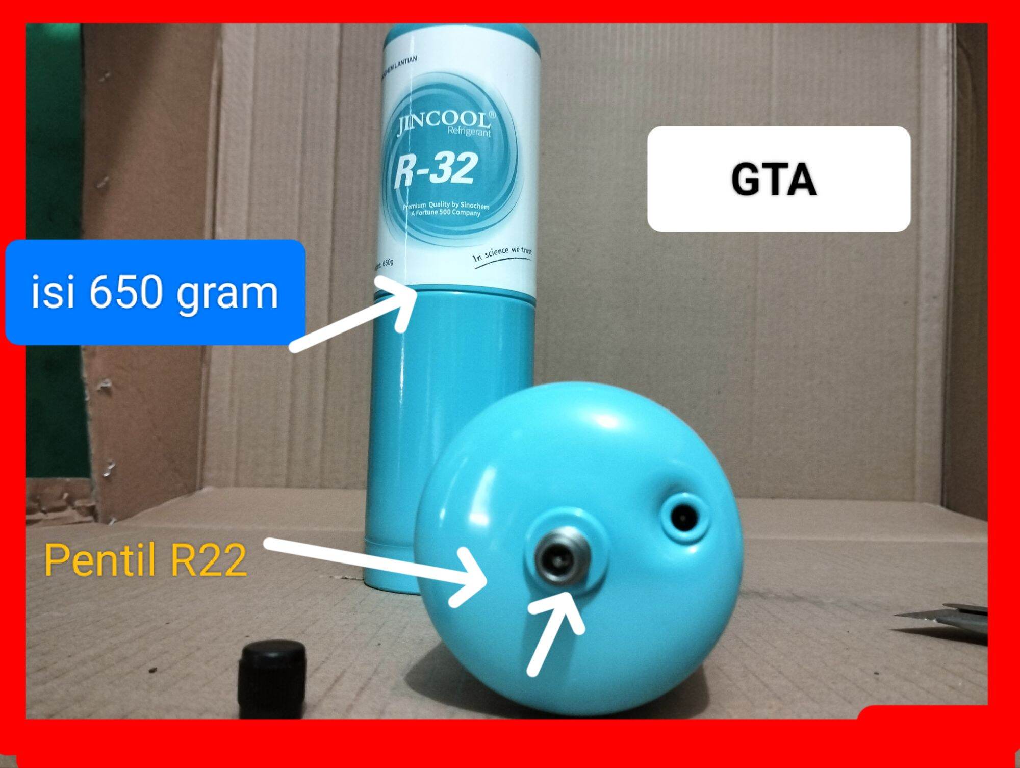 FREON JINCOOL SINOCAM KALENG R32 ISI 650 GRAM | Lazada Indonesia