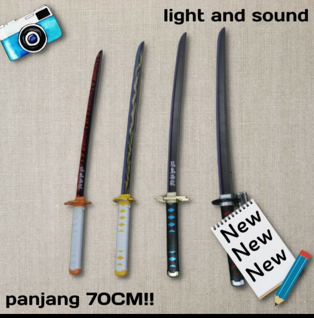Mainan pedang samuray led demon slayer sword | Lazada Indonesia