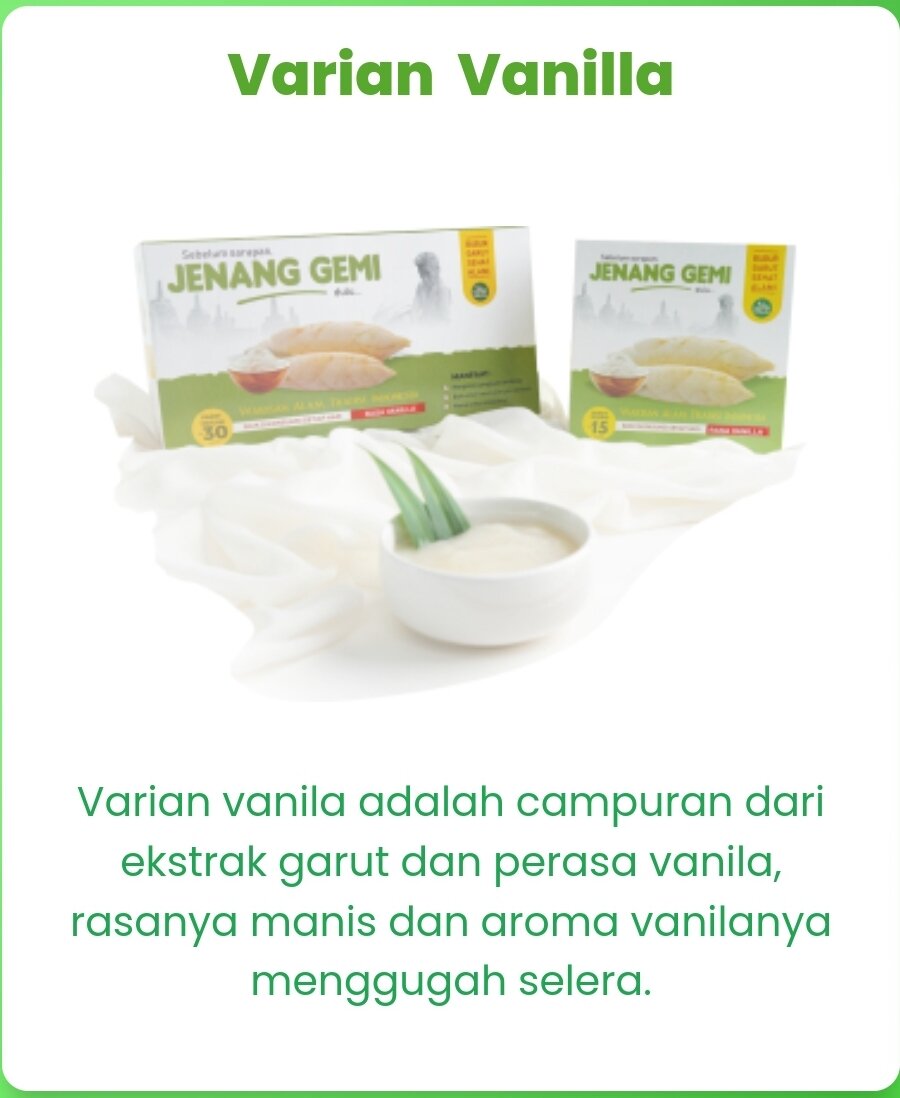Jenang Gemi isi 30 Sachet Rasa Vanilla | Lazada Indonesia