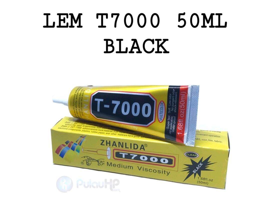 LEM T7000 50ML HITAM LEM LCD TOUCHSCREEN DAN BEKDOR HP BISA BUAT SEMUA HP HANDPHONE | Lazada ...