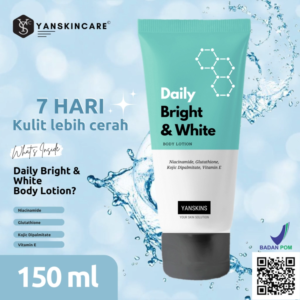 3 PCS DAILY BRIGHT & WHITE BODY LOTION 150 ML BODYCARE HANDBODY LOTION ...