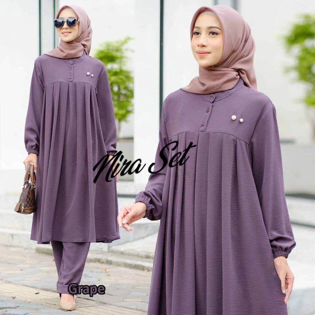 SET MARIA/ MARIA SET LONG TUNIK /ONESET CRINKLE PREMIUM LONG TUNIK/ SETCEL LONG TUNIK JUMBO ...