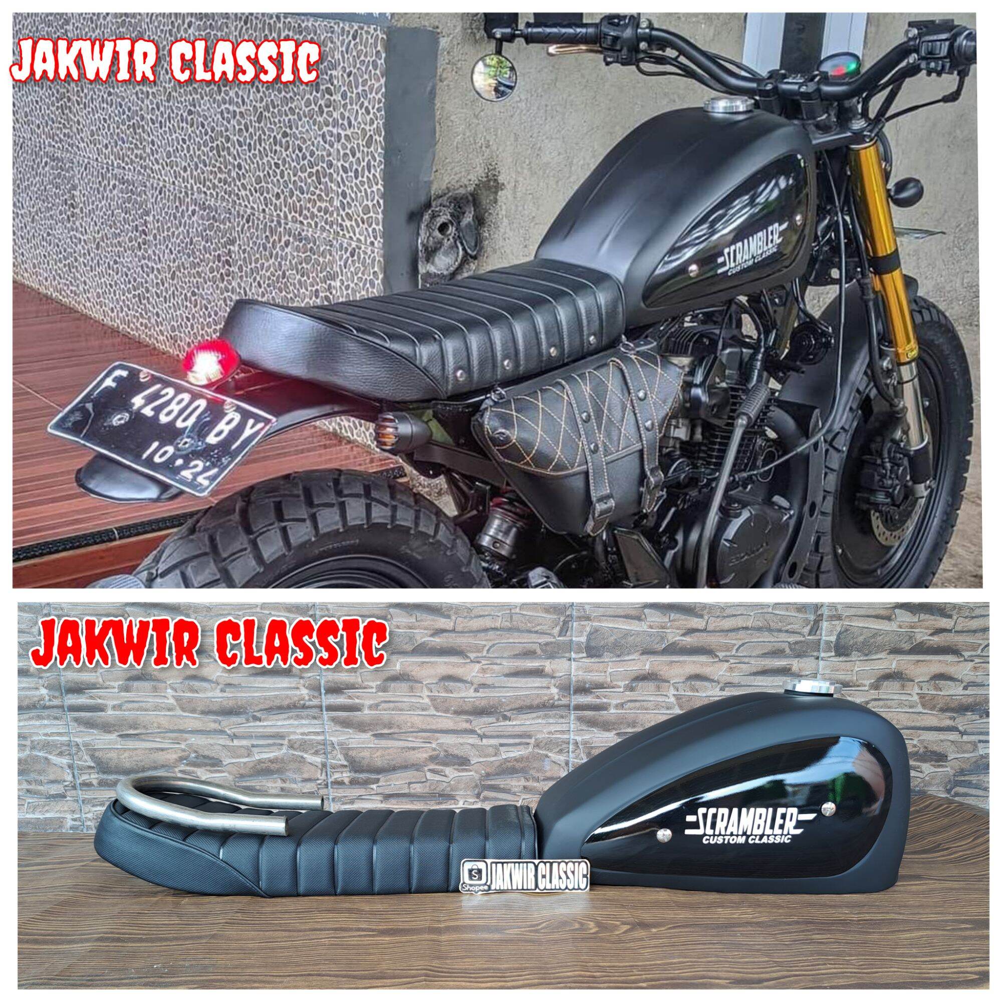 Paket Jok japstyle motor custom tangki scrambler bobber bratstyle ...