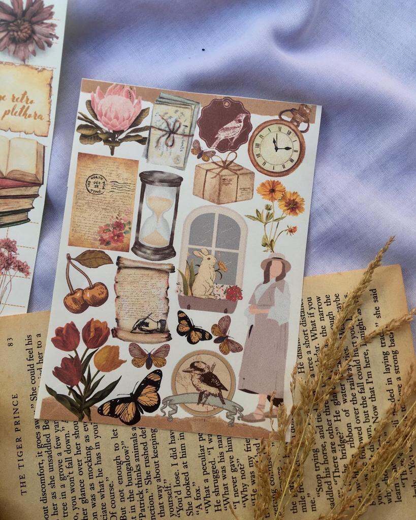 sticker girls journaling sticker brown wax seal journal sticker jurnal ...