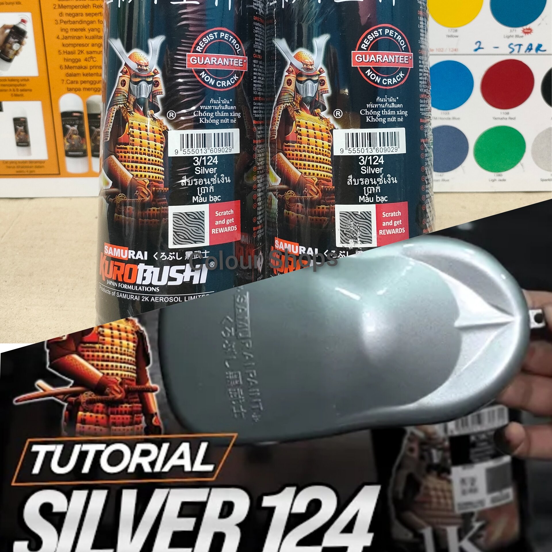 Pilok Pilox Cat Samurai Silver 124 Glosy 400ml Cat Semprot Samurai ...