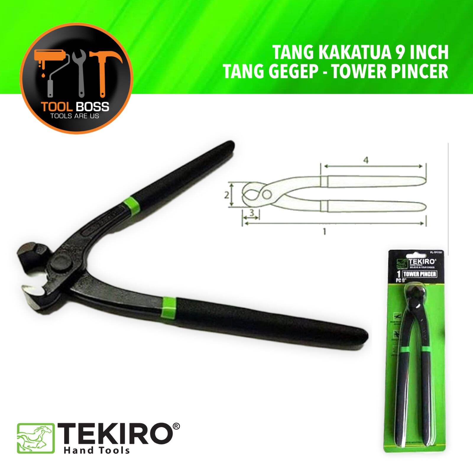 TEKIRO TANG KAKATUA - TANG GEGEP 9 INCHI | Lazada Indonesia