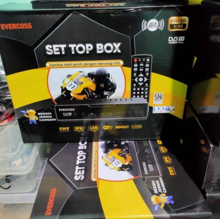 SET TOP BOX EVERCOSS STP A01 TV DIGITAL BISA BUAT TV TABUNG / LCD / LED ...