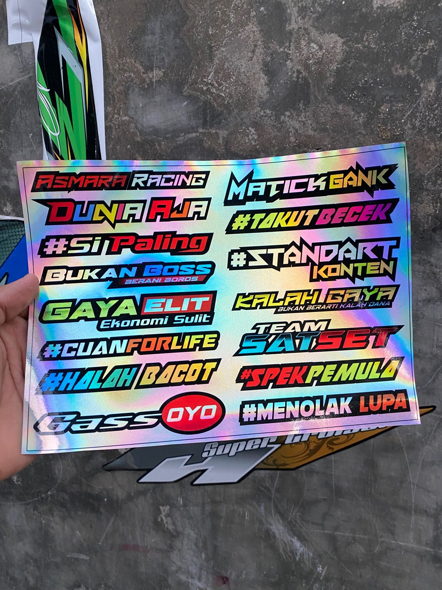 Stiker Pack Racing Hologram / Stiker Racing / Stiker Balap / Stiker ...