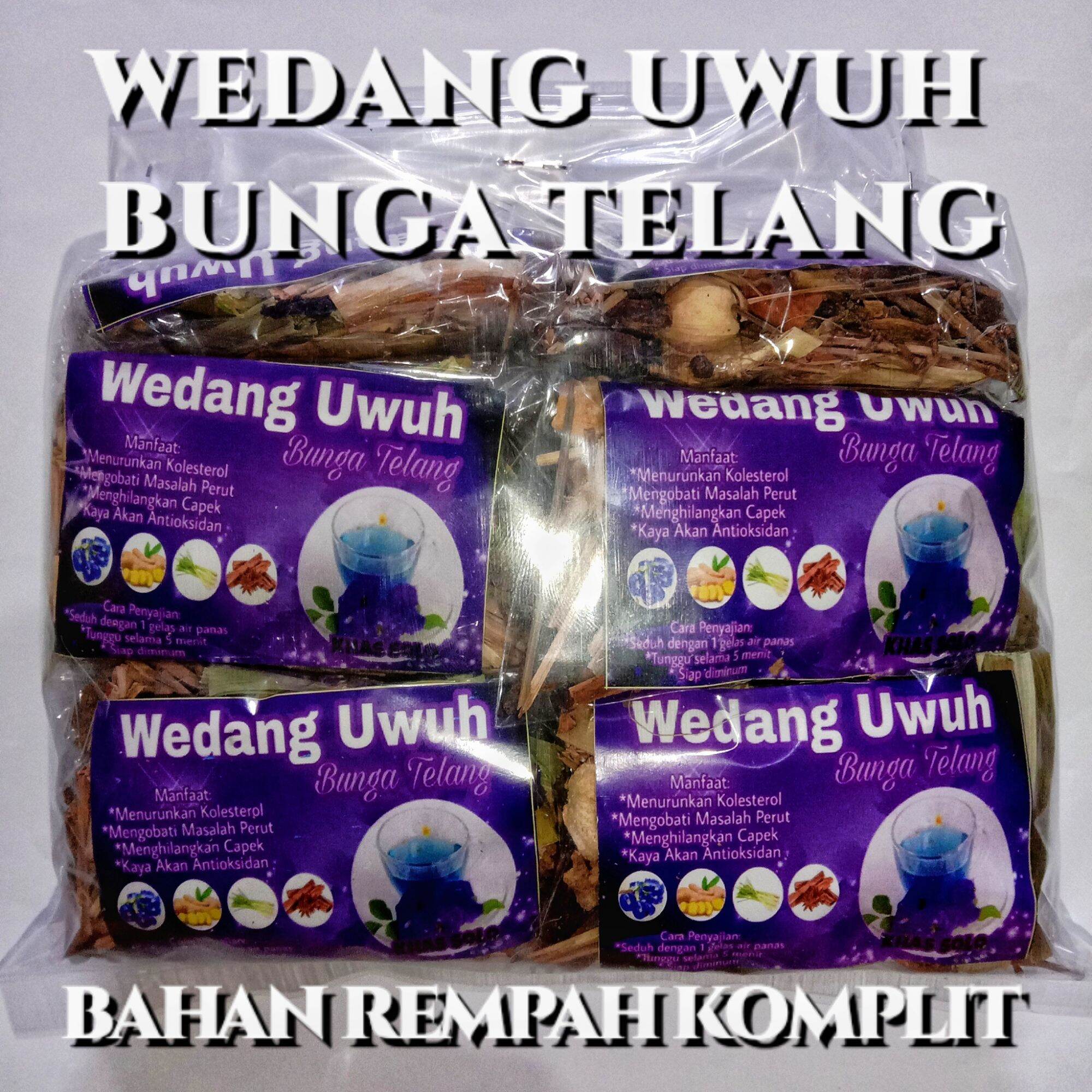 1PACK/10BKS WEDANG UWUH BUNGA TELANG REMPAH KOMPLIT JSR KHAS SOLO ...