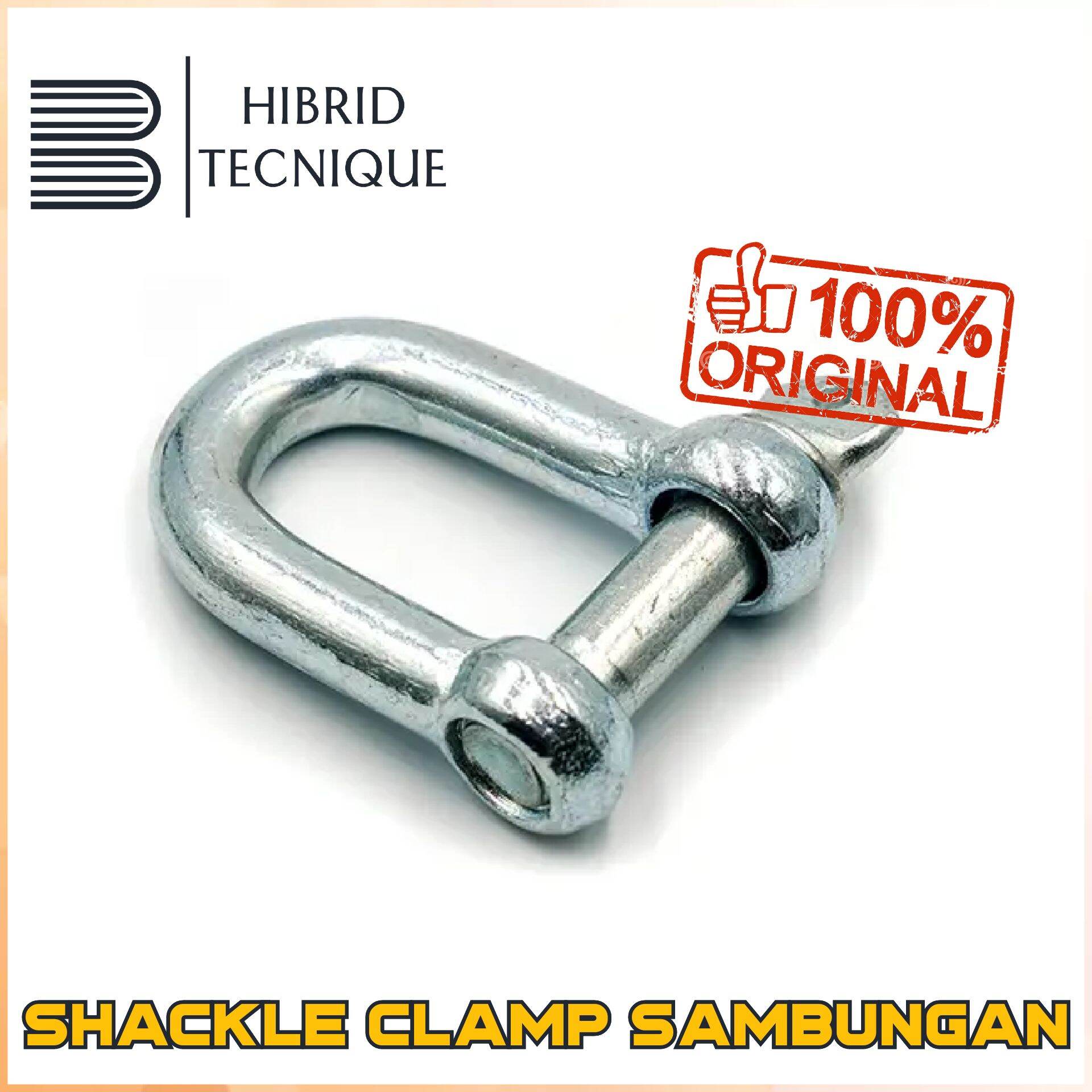 Shackle 6 8 10 12 16 mm Shackle Clamp / Sambungan Rantai Besi Galvanis ...