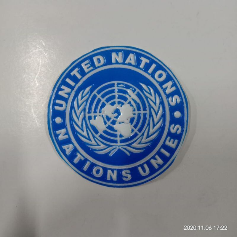 Stiker PBB united nations, stiker PBB embos timbul | Lazada Indonesia