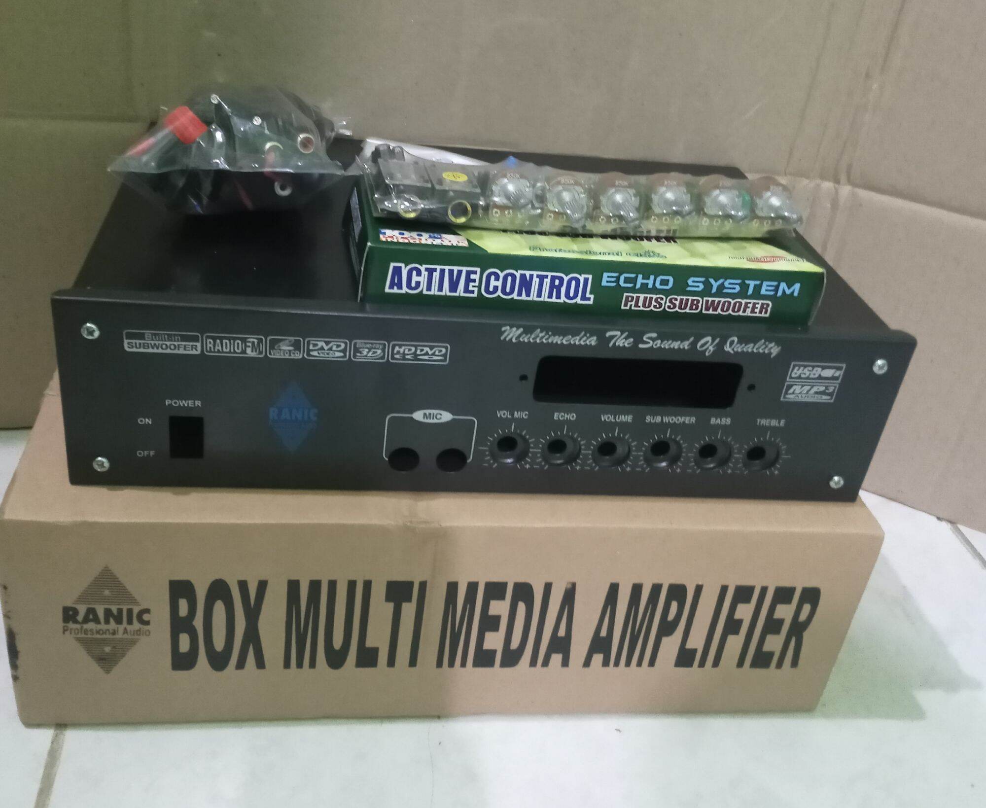 bok box power amplifier multimedia plus tone control stereo mic echo ...