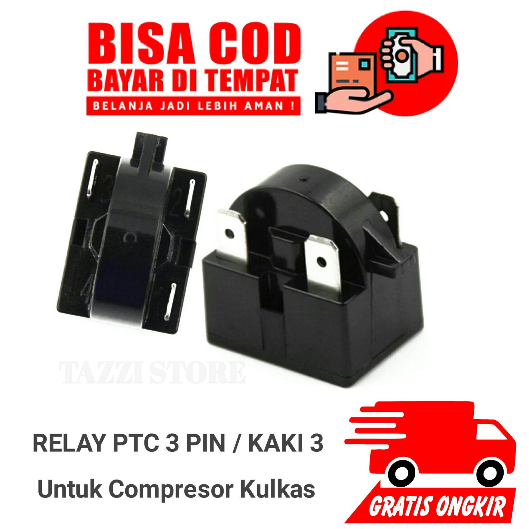 RELAY PTC 3 PIN / KAKI 3 compresor Terminal Kulkas, | Lazada Indonesia