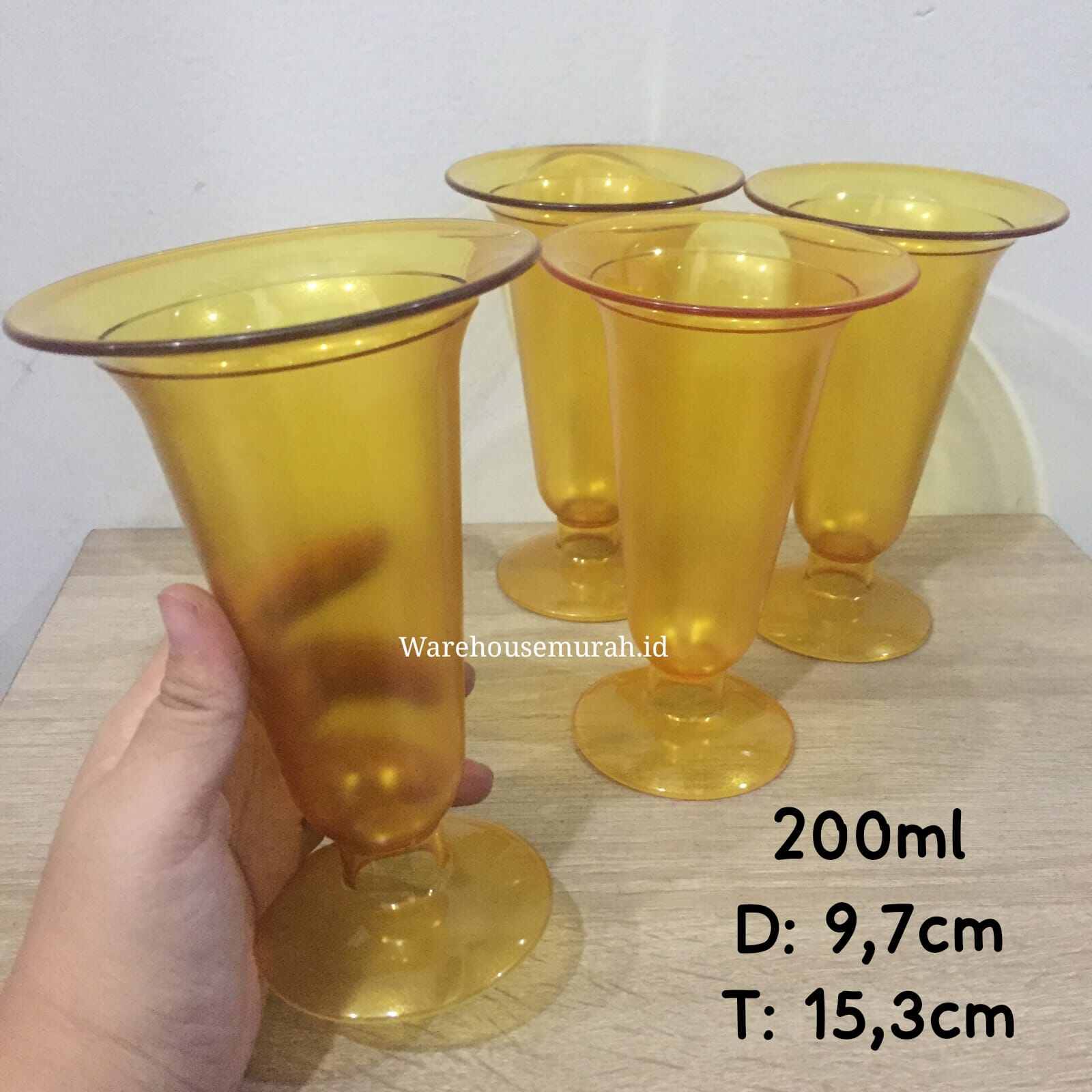 parfait glass dessert glass gelas kuning by tupperware | Lazada Indonesia