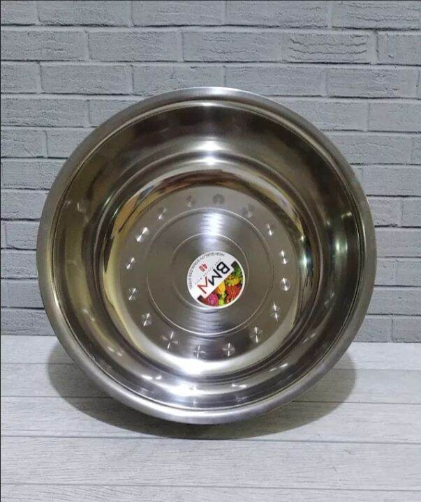 Baskom Stainles Steel Baskom Sayur Wadah Tempat Sayur dan Buah-buahan ...